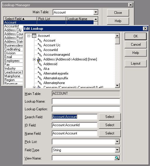 Modifying The Quickfind Lookup In The Saleslogix Lan Client Customer Fx
